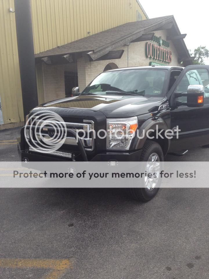 2015 F250 King Ranch Replacement Bumpers with LED and aftermarket steps ...