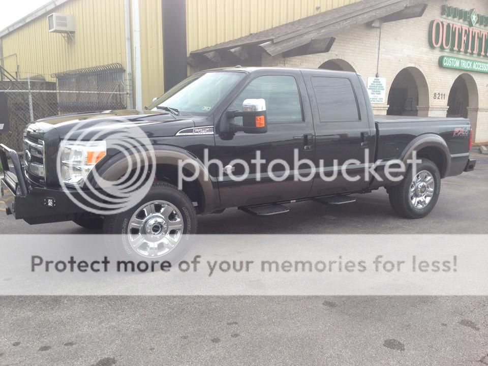 2015 F250 King Ranch Replacement Bumpers with LED and aftermarket steps ...